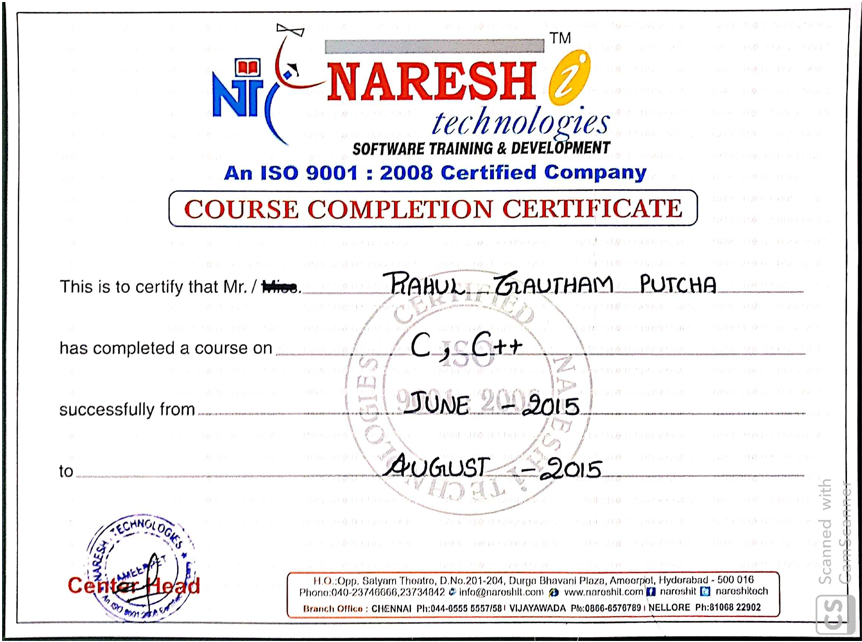 Rahul G Putcha | Personal Website